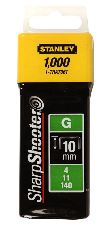 STANLEY STIFTER TYPE G 10MM 1000PK - Fosse Bruk